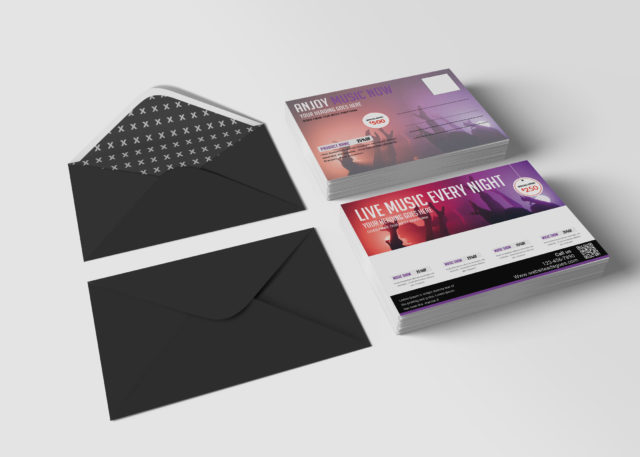 Live Music Postcard PSD Design Template - 99Effects