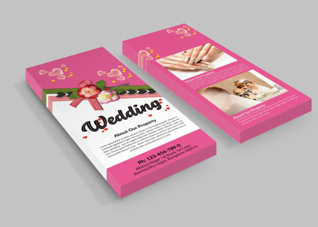 Wedding Photography Studio Rack Card Design Template - 99Effects