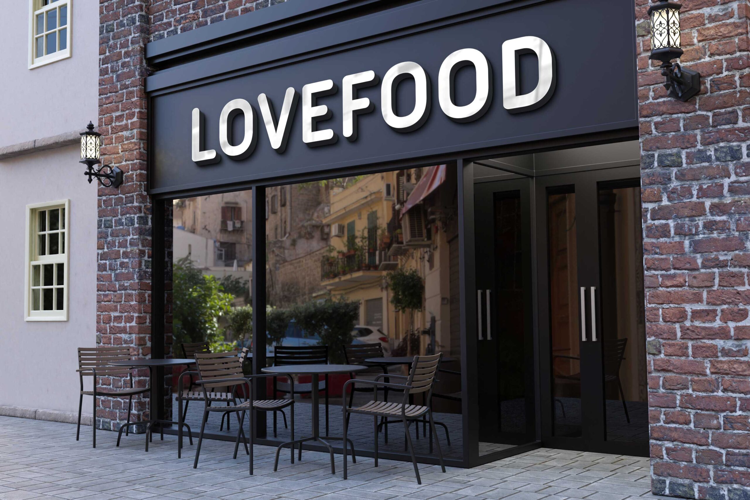 Restaurant Coffee Shop Signage Mockups 2024 99Effects