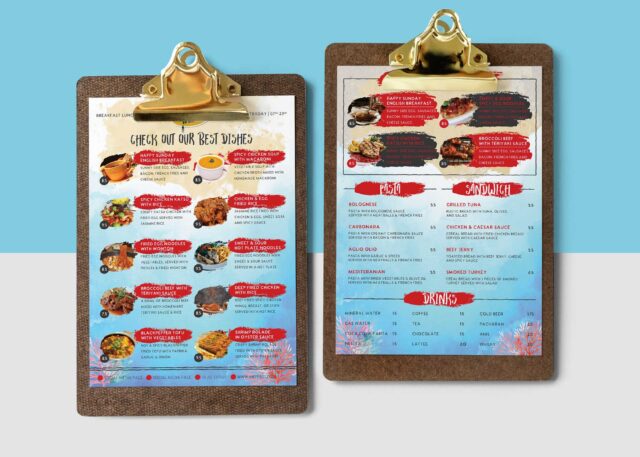 Rustic Bar Menu Design Template - 99Effects