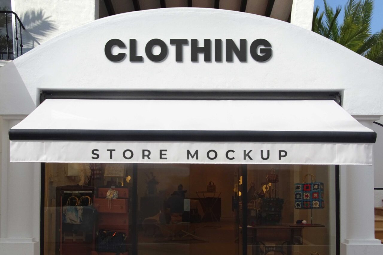 Fashion Store Signage Mockup 2024 - 99Effects