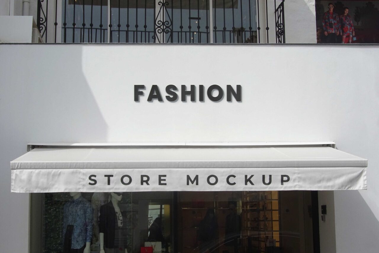 Fashion Store Signage Mockup 2024 - 99Effects